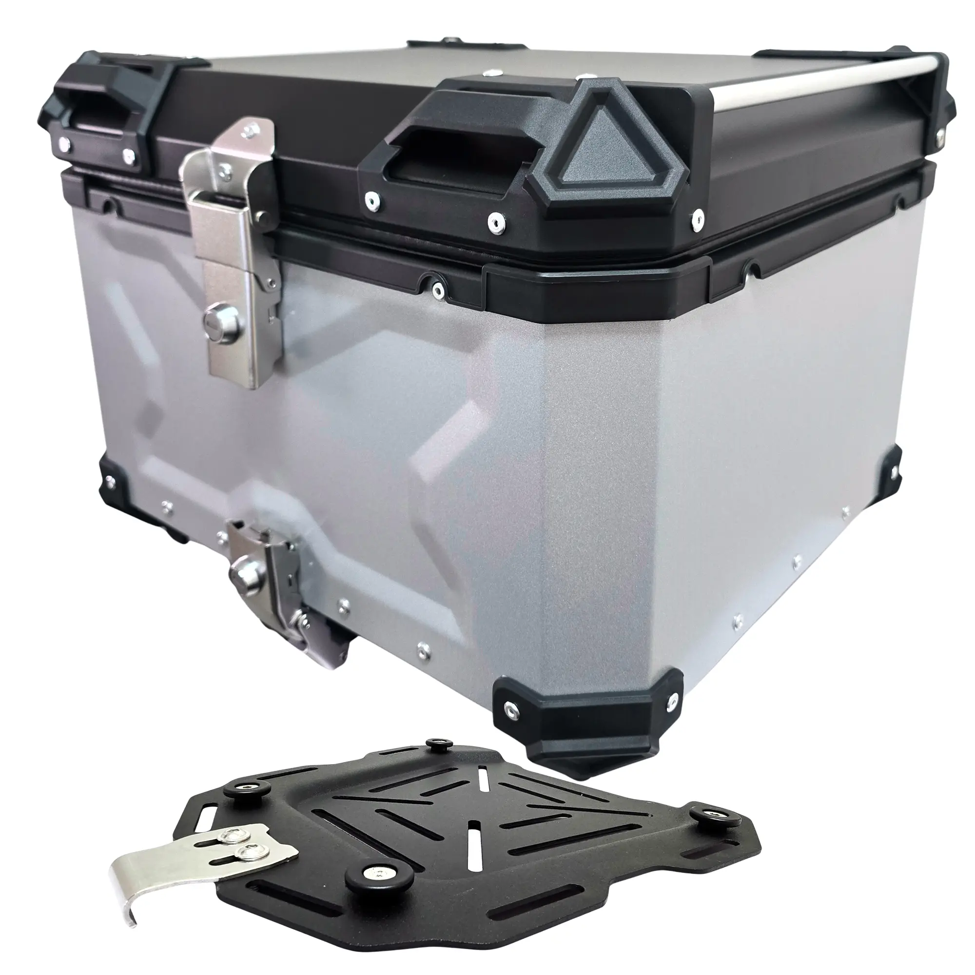 Maleta de moto Top case 55 litros Aluminio Gris desmontable SRX ...